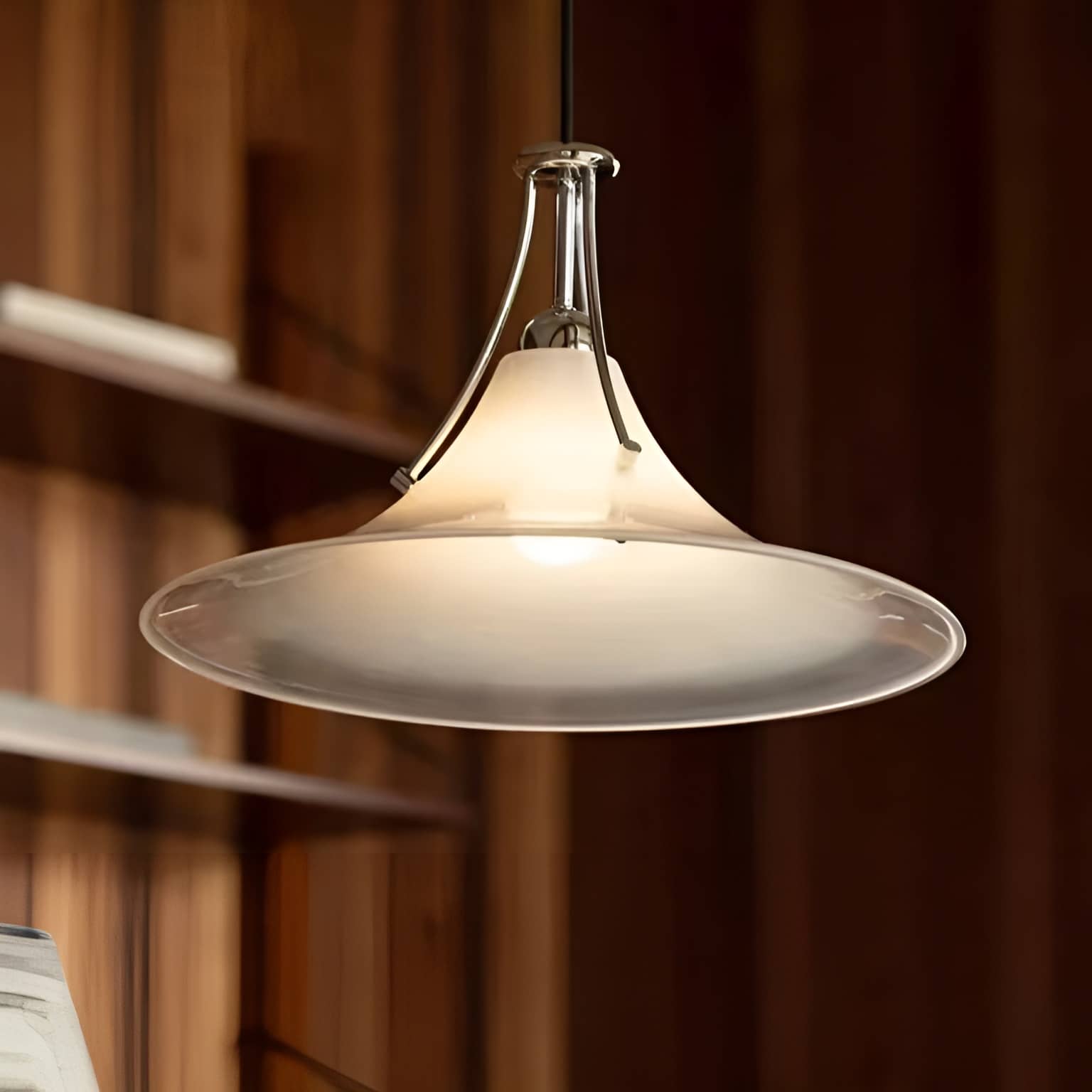Bauhaus Trumpet Opal Glass Pendant Light | Shine Life Lighting