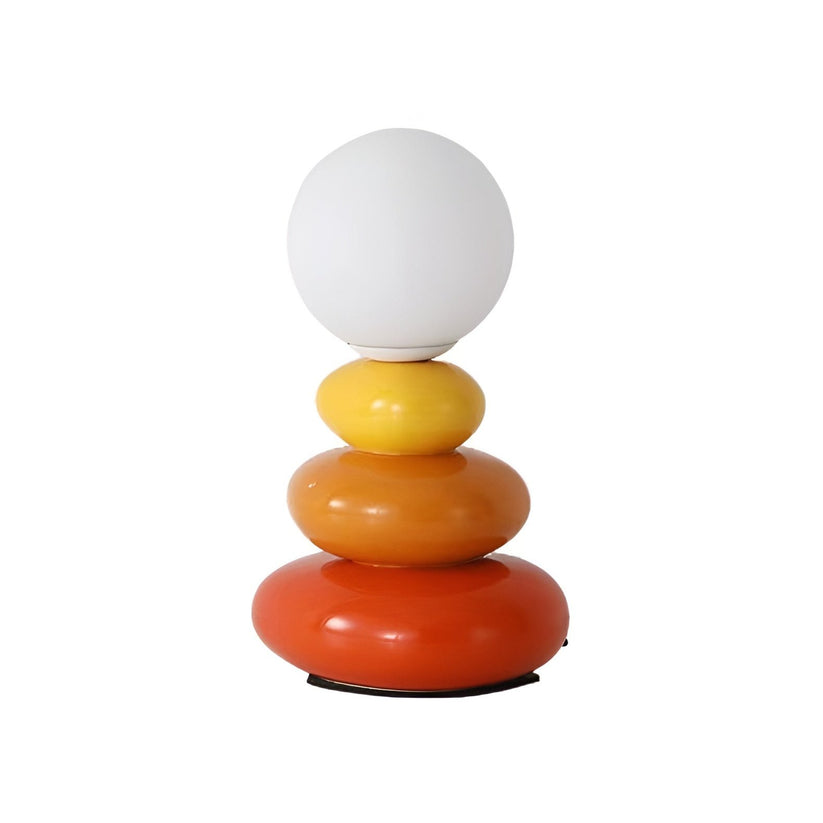 Creative Ceramic Triple Layer Stacked Stone Table Lamp – Shine Life ...