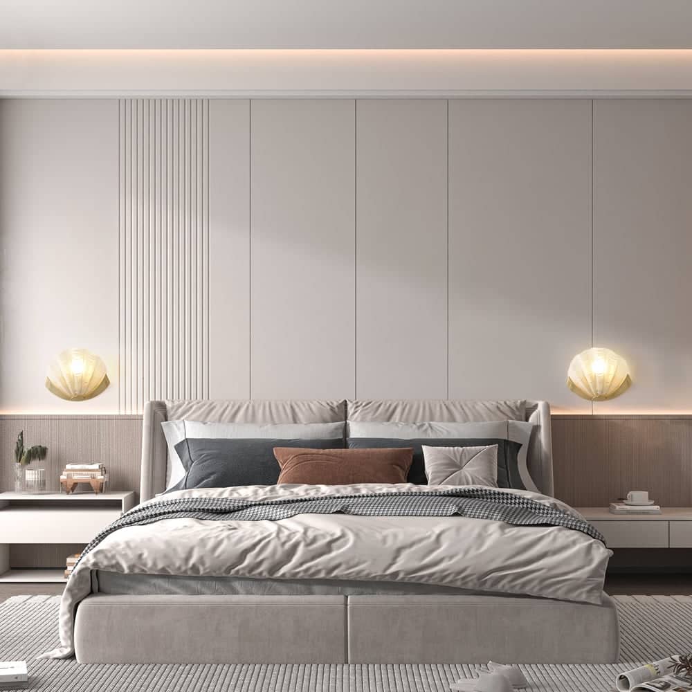 Luxury Brass Glass Shell Wall Light | Shine Life Lighting