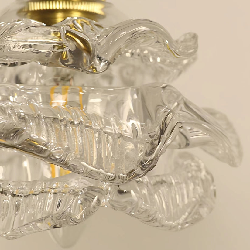 Luxury Brass Glass Rose Pendant Light | Bedside Pendant Light – Shine ...