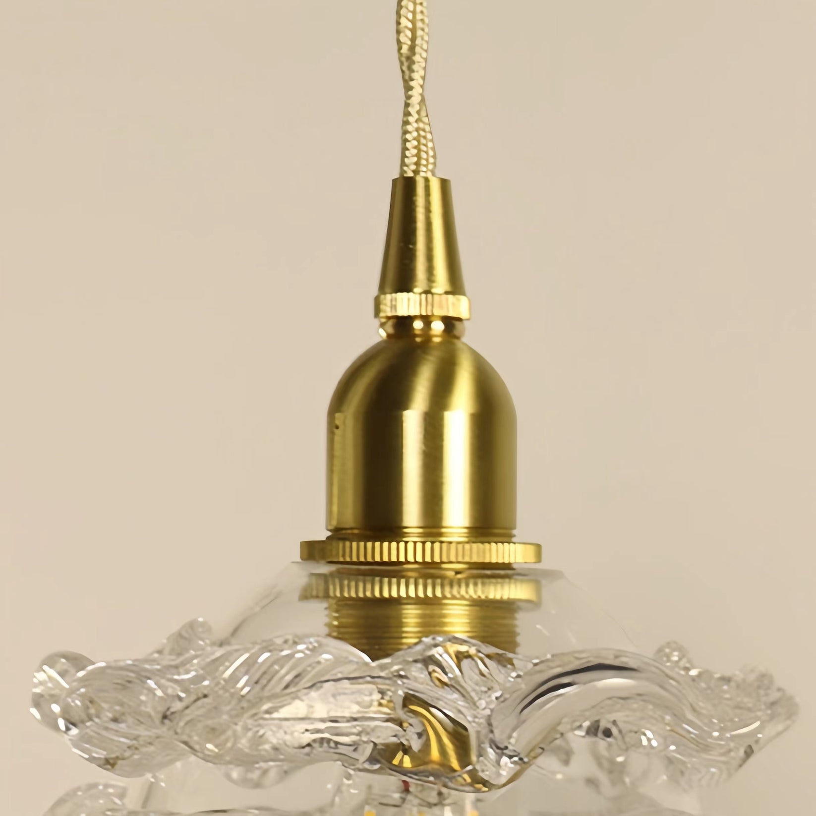 Luxury Brass Glass Rose Pendant Light | Bedside Pendant Light – Shine ...