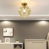 Romantic Flower Petal Glass Ceiling Light | Hallway Ceiling Light ...