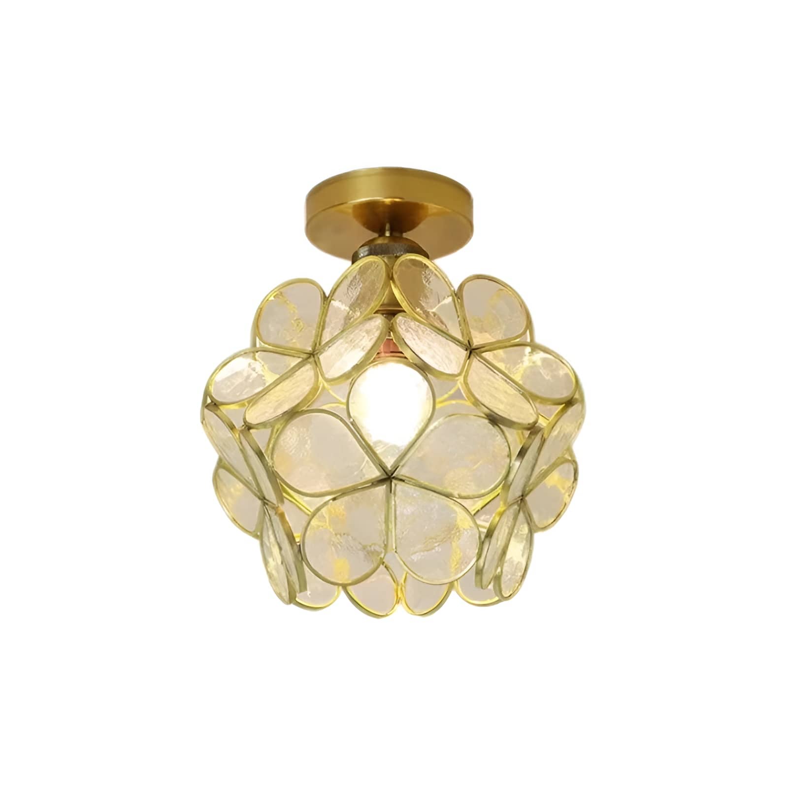 Romantic Flower Petal Glass Ceiling Light | Hallway Ceiling Light ...