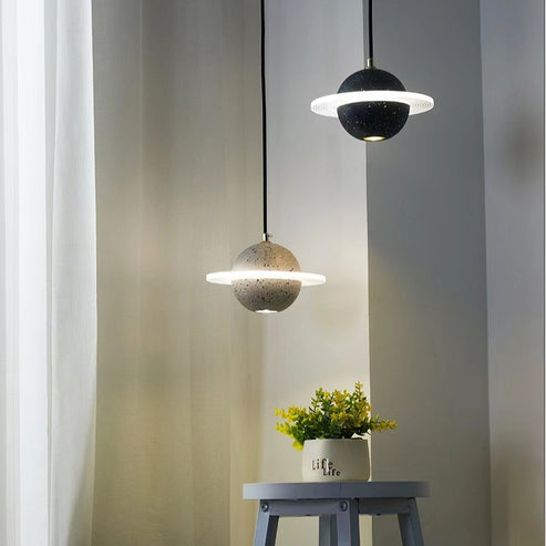 Space Age Halo Planet LED Pendant light | Shine Life Lighting