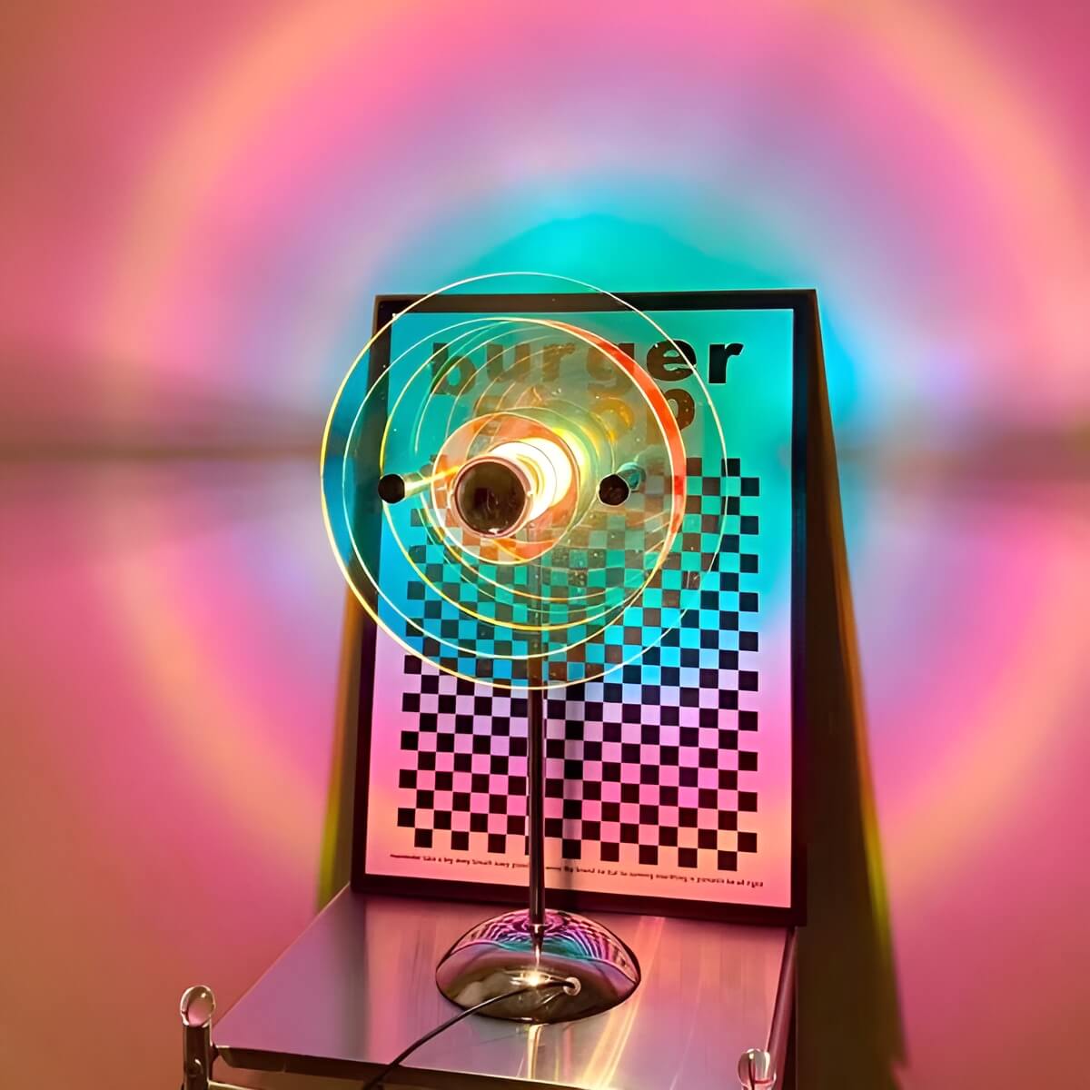 Space Age Ambient UFO Acrylic Table Lamp | Space Age Table Lamp – Shine ...