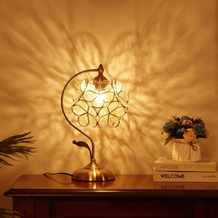 Vintage Romantic Flower Petal Glass Table Lamp – Shine Life Lighting