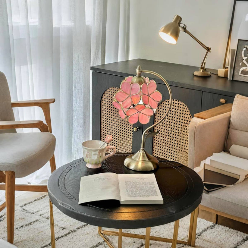 Vintage Romantic Flower Petal Glass Table Lamp – Shine Life Lighting