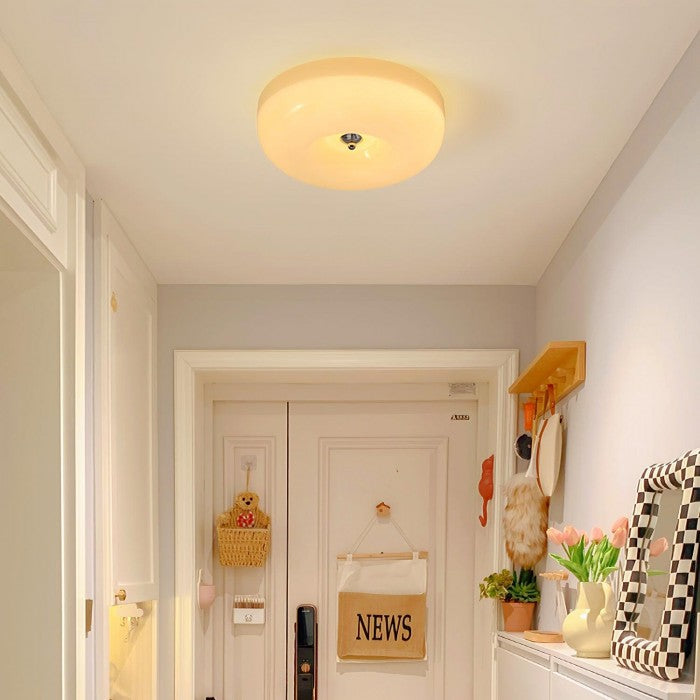 Modern Bauhaus Pudding LED Round Glass Ceiling Light – Shine Life Lighting