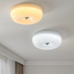 Modern Bauhaus Pudding LED Round Glass Ceiling Light – Shine Life Lighting